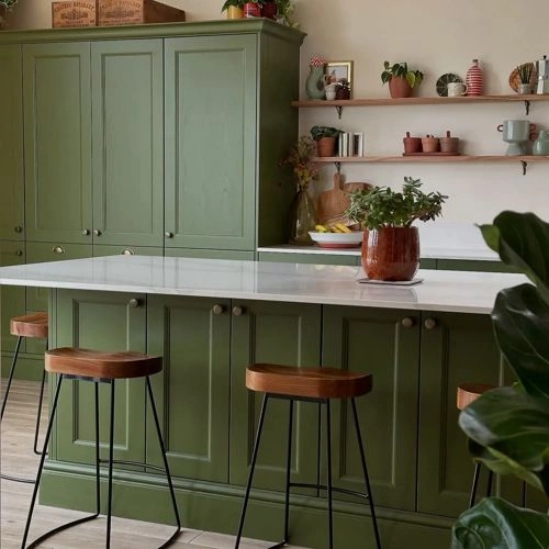 RAL Classic Olive green vs. Farrow and Ball Reduced Green comparison