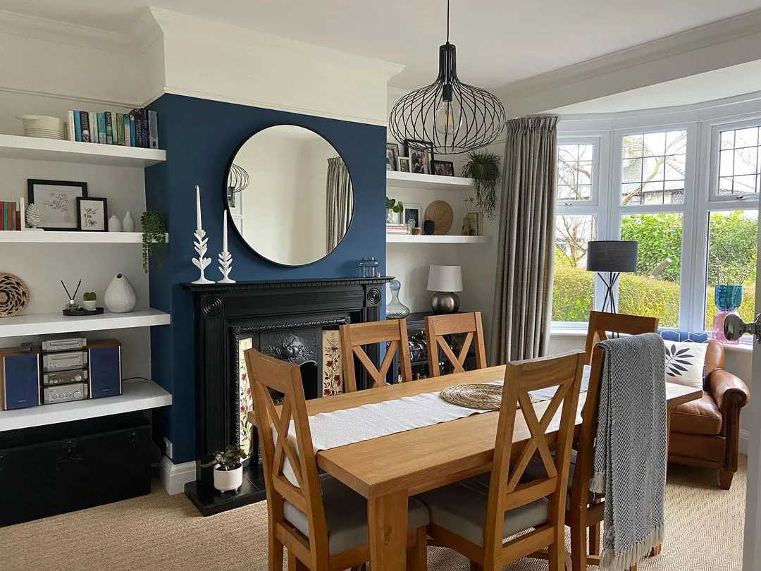 Farrow and Ball 281 Stiffkey Blue paint color review with interior pictures