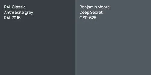 RAL Classic Anthracite grey vs. RAL Classic Black grey comparison