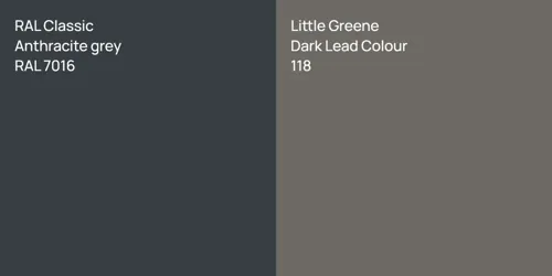 RAL Classic Anthracite grey vs. RAL Classic Black grey comparison