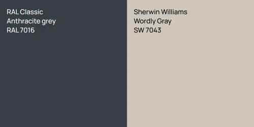 RAL Classic Anthracite grey vs. RAL Classic Black grey comparison