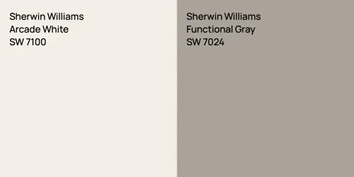 Compare Sherwin Williams Arcade White with other colors