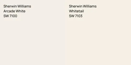 Compare Sherwin Williams Arcade White with other colors