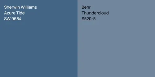 Compare Sherwin Williams Azure Tide with other colors