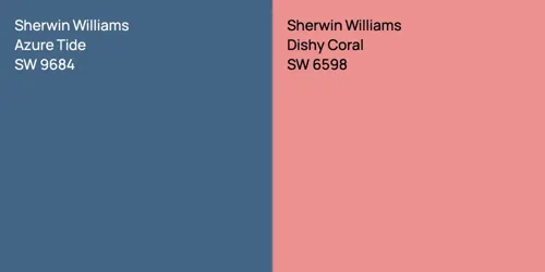 Compare Sherwin Williams Azure Tide with other colors