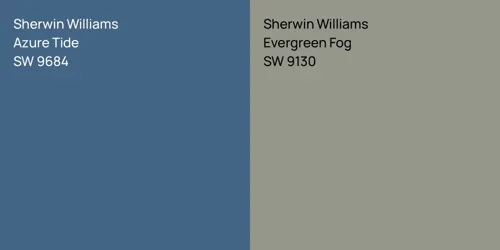 Compare Sherwin Williams Azure Tide with other colors