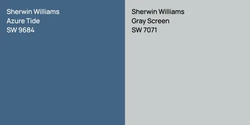 Compare Sherwin Williams Azure Tide with other colors