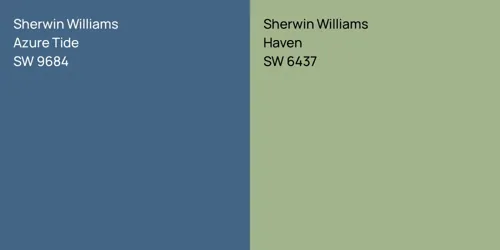 Compare Sherwin Williams Azure Tide with other colors
