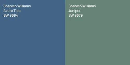Compare Sherwin Williams Azure Tide with other colors