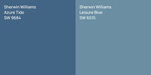 Compare Sherwin Williams Azure Tide with other colors