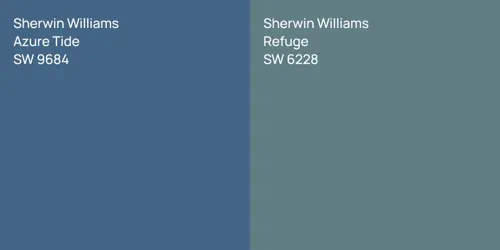 Compare Sherwin Williams Azure Tide with other colors