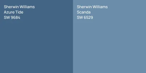 Compare Sherwin Williams Azure Tide with other colors