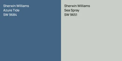 Compare Sherwin Williams Azure Tide with other colors