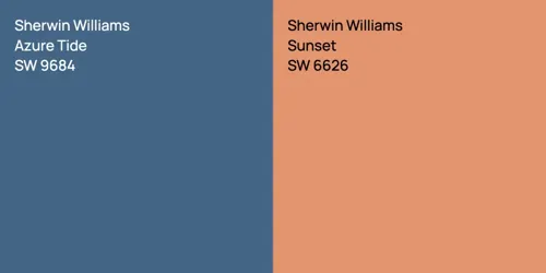Compare Sherwin Williams Azure Tide with other colors