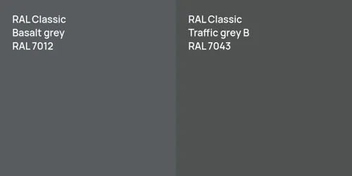 RAL Classic Basalt grey vs. RAL Classic Brown grey comparison