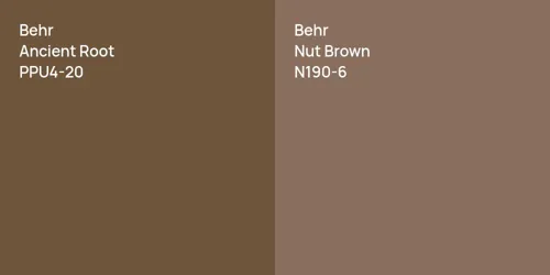 Behr Ancient Root vs. Behr Cavalry Brown comparison