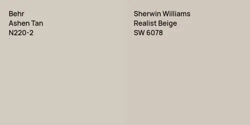 Behr Ashen Tan vs. Behr Aged Beige comparison