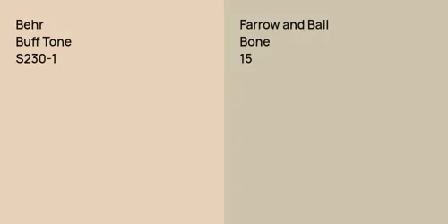 Behr Buff Tone vs. Farrow and Ball Bone comparison