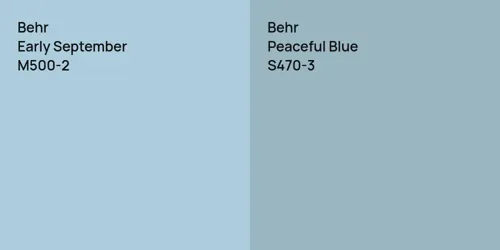 Behr Early September vs. Behr Toile Blue comparison