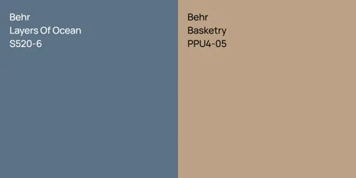 Behr Layers Of Ocean vs. Behr Laguna Blue comparison