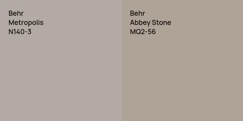 Behr Metropolis vs. Behr Shea comparison