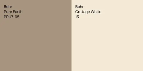 Behr Pure Earth vs. Sherwin Williams Pure White comparison