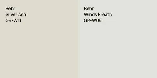 Behr Silver Ash vs. Behr Spanish Sand comparison