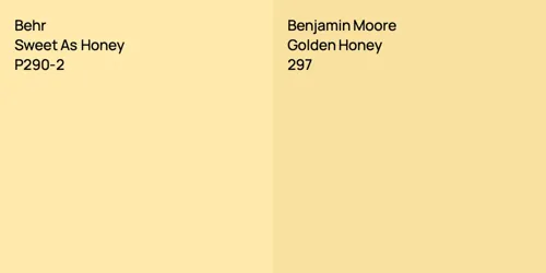 Behr Sweet As Honey vs. Behr Pale Honey comparison