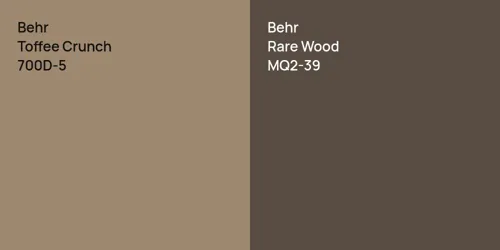 Behr Toffee Crunch vs. Behr Shiitake comparison