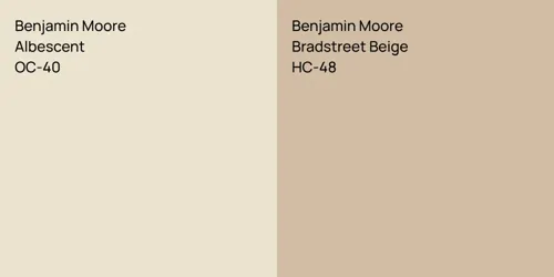 Benjamin Moore Albescent vs. Benjamin Moore Rosepine comparison