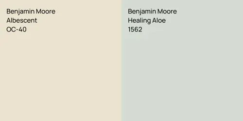 Benjamin Moore Albescent vs. Benjamin Moore Rosepine comparison