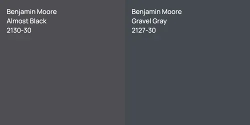 Benjamin Moore Almost Black vs. Benjamin Moore Black Satin comparison