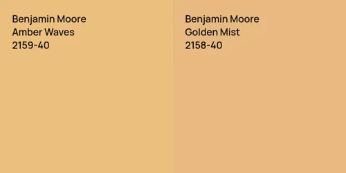 Benjamin Moore Amber Waves vs. Benjamin Moore Traditional Yellow comparison
