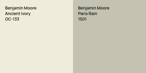 Benjamin Moore Ancient Ivory vs. Benjamin Moore Cameo White comparison