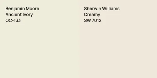 Benjamin Moore Ancient Ivory vs. Sherwin Williams White Duck comparison