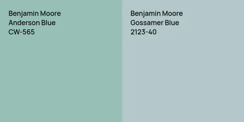 Benjamin Moore Anderson Blue vs. Benjamin Moore Ewing Blue comparison
