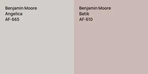 Benjamin Moore Angelica vs. Benjamin Moore Evening Gown comparison
