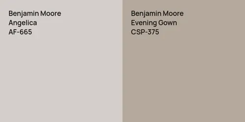 Benjamin Moore Angelica vs. Benjamin Moore Touch of Gray comparison
