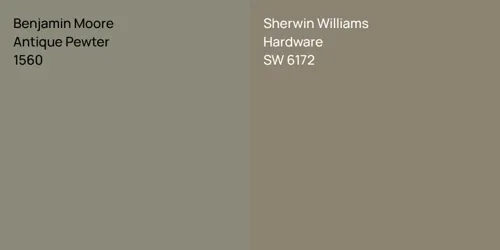 Compare Benjamin Moore Antique Pewter with other colors