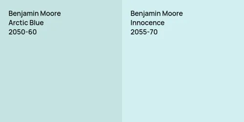 Benjamin Moore Arctic Blue vs. Benjamin Moore Blue Bonnet comparison