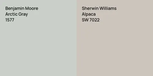 Compare Benjamin Moore Arctic Gray with other colors