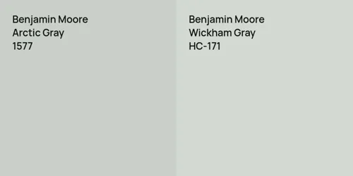 Benjamin Moore Arctic Gray vs. Benjamin Moore Whirlpool comparison