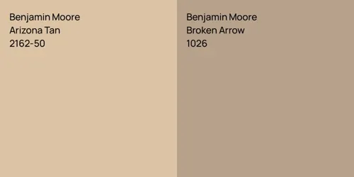 Benjamin Moore Arizona Tan vs. Benjamin Moore Blond Wood comparison