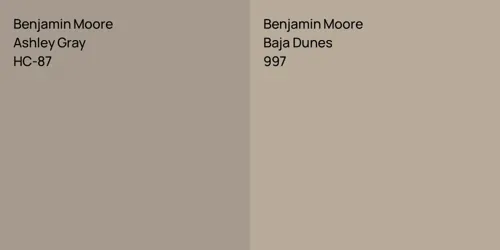 Compare Benjamin Moore Ashley Gray with other colors