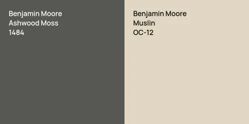 Benjamin Moore Ashwood Moss vs. Benjamin Moore Pine Brook comparison