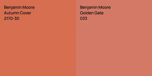 Benjamin Moore Autumn Cover vs. Benjamin Moore Odessa Pink comparison