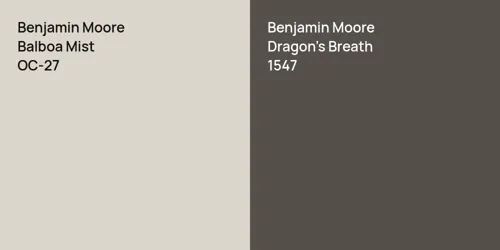 Compare Benjamin Moore Balboa Mist with other colors