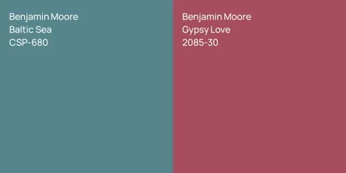Benjamin Moore Baltic Sea vs. Benjamin Moore White Dove comparison