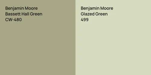 Benjamin Moore Bassett Hall Green vs. Benjamin Moore Salisbury Green ...