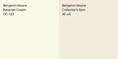 Benjamin Moore Bavarian Cream vs. Benjamin Moore Frostine comparison